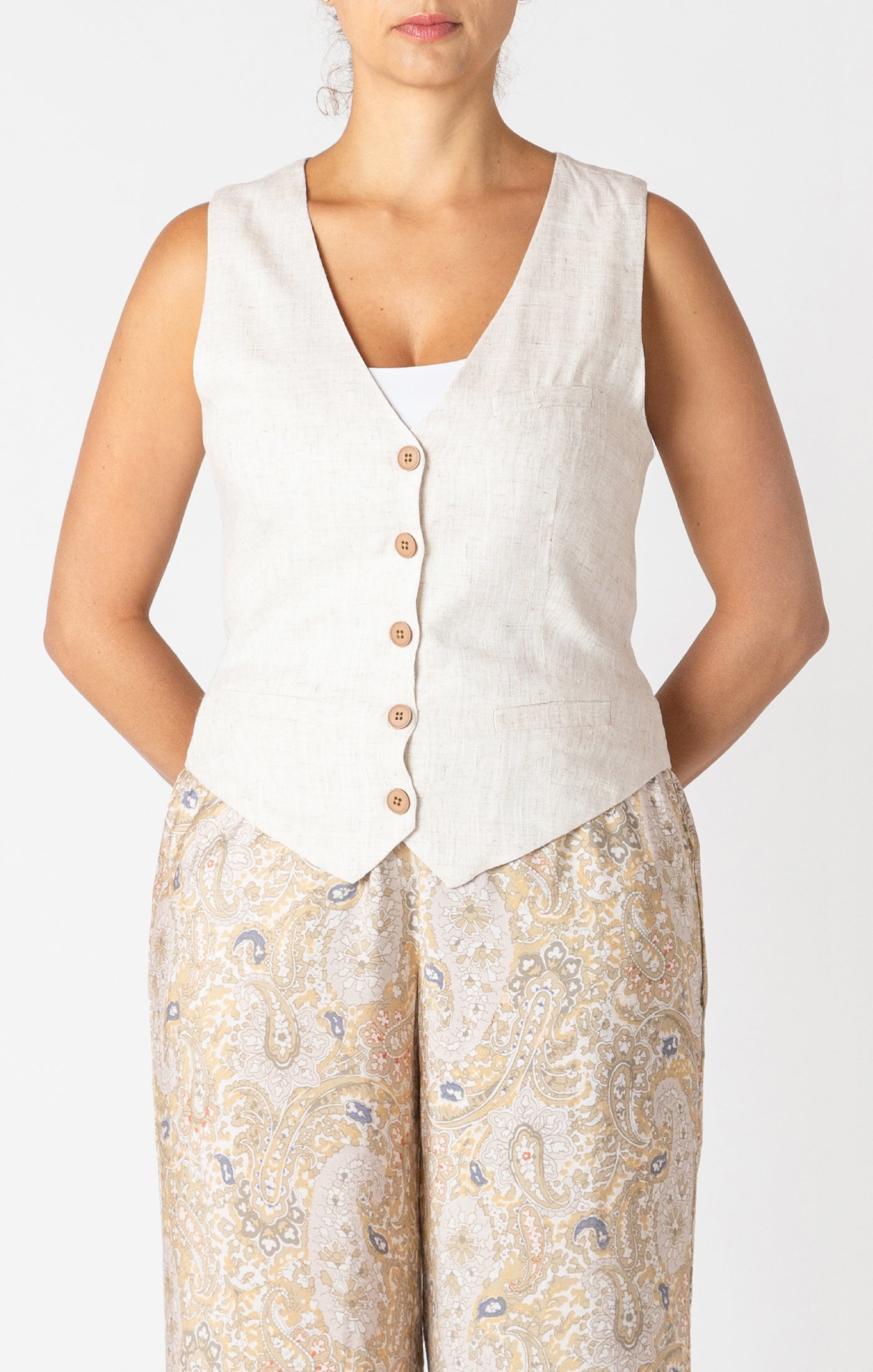 Linen Vest Top – Dani + Madi