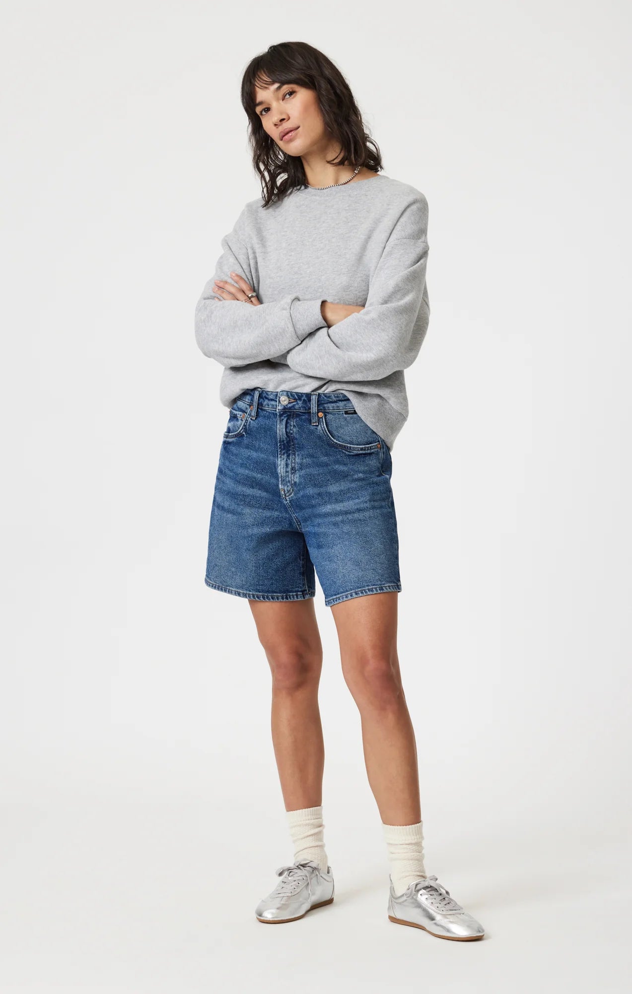 Heidi Long Dark 90's Denim Shorts – Dani + Madi