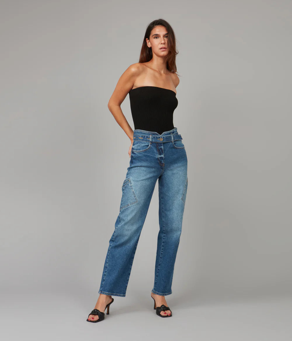 Cleo High Rise Cargo Jean – Dani + Madi